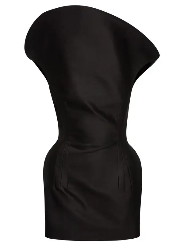 Magda Butrym Silk Mini Dress - Black