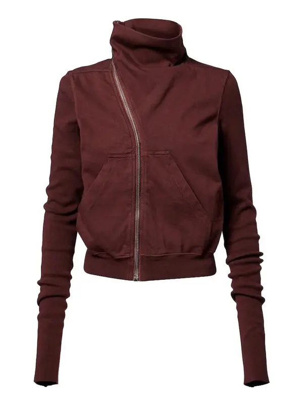 Rick Owens Mountain Cotton Jersey Sweatshirt - Burgundy