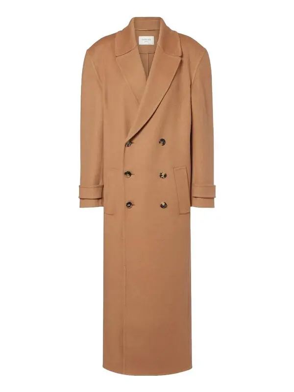 Saint Laurent Cashmere And Wool Coat - Brown