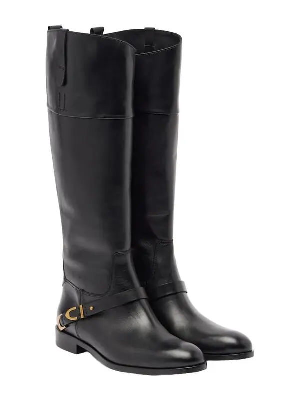 GOLDEN GOOSE Charlie Leather Knee-high Boots - Black