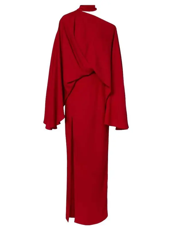 TALLER MARMO Brooks Scarf-detail Crêpe Maxi Dress - Red