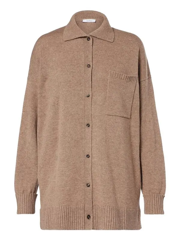 Max Mara Oversized Cashmere Cardigan - Brown