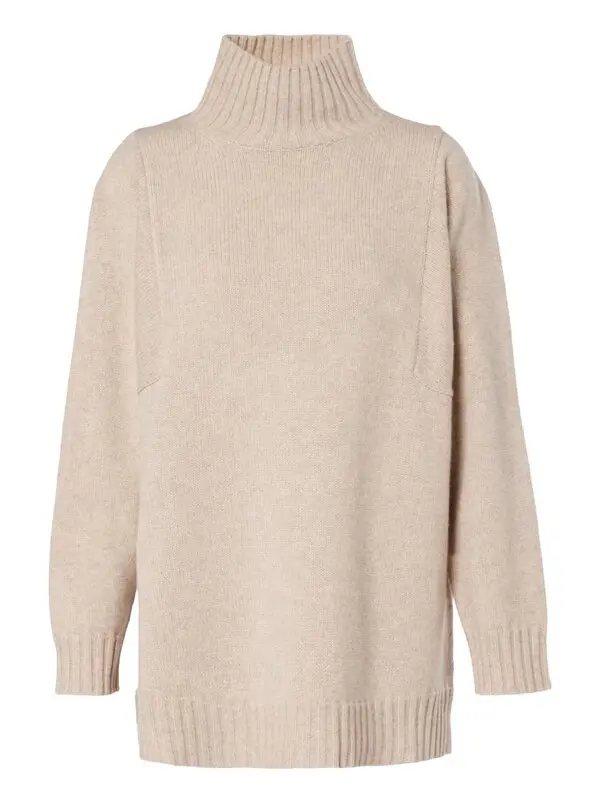 Max Mara Aceti Cashmere Turtleneck Sweater - Beige