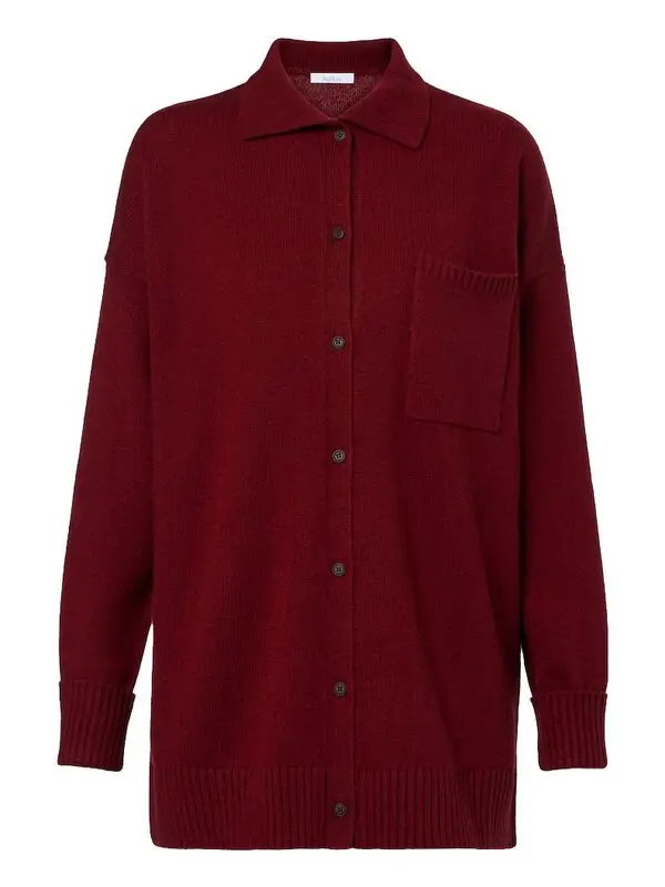 Max Mara Oversized Cashmere Cardigan - Red