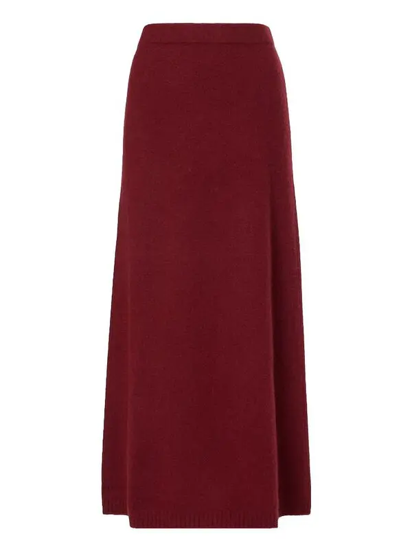 Max Mara Dorina Cashmere-blend Maxi Skirt - Burgundy