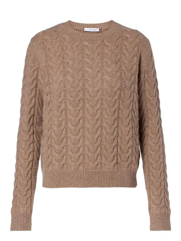 Max Mara Aramis Cable-knit Cashmere Sweater - Brown