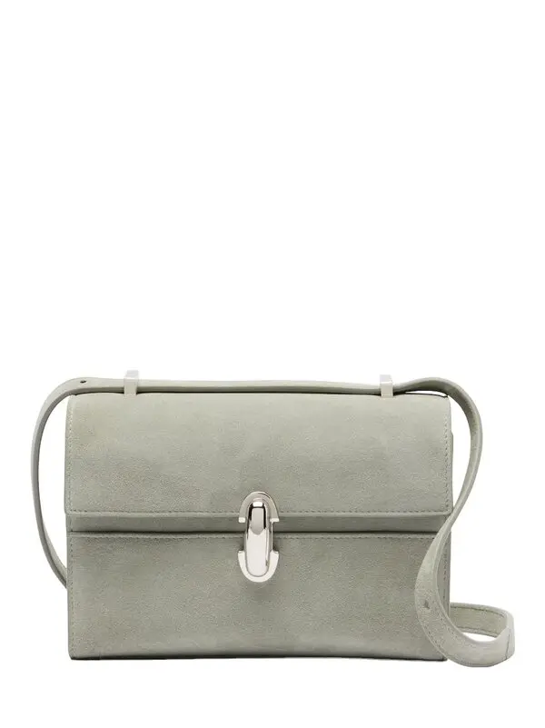 Savette Symmetry 19 Mini Suede Shoulder Bag - Grey