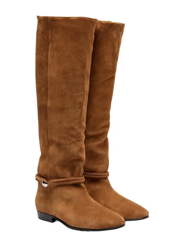 Isabel Marant Étoile Nynel Suede Knee-high Boots - Brown
