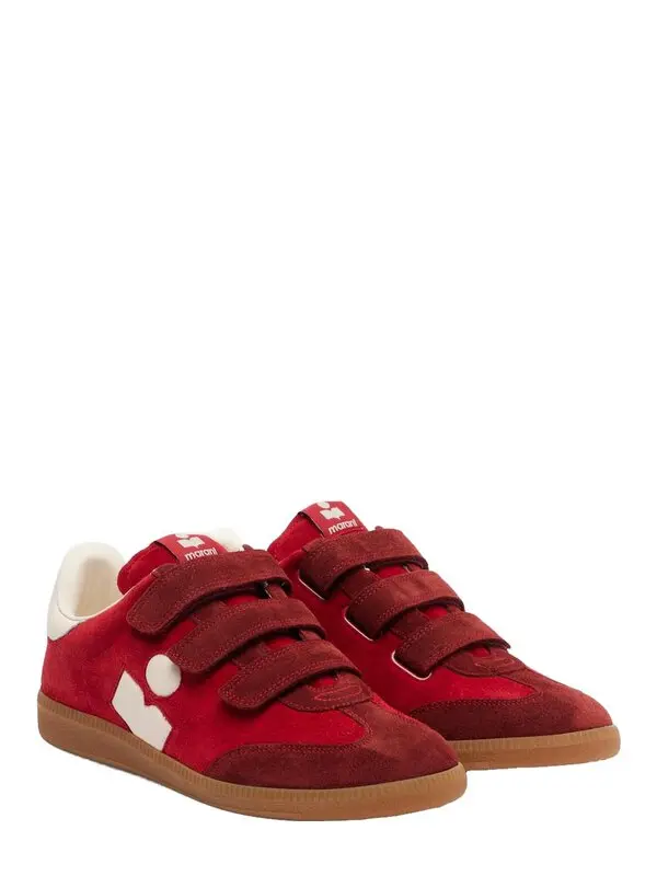 Isabel Marant Beth Logo Suede Sneakers - Red