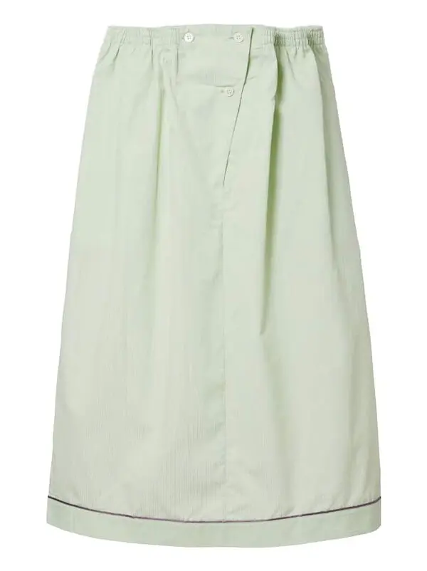 Prada Cotton Midi Skirt - Green