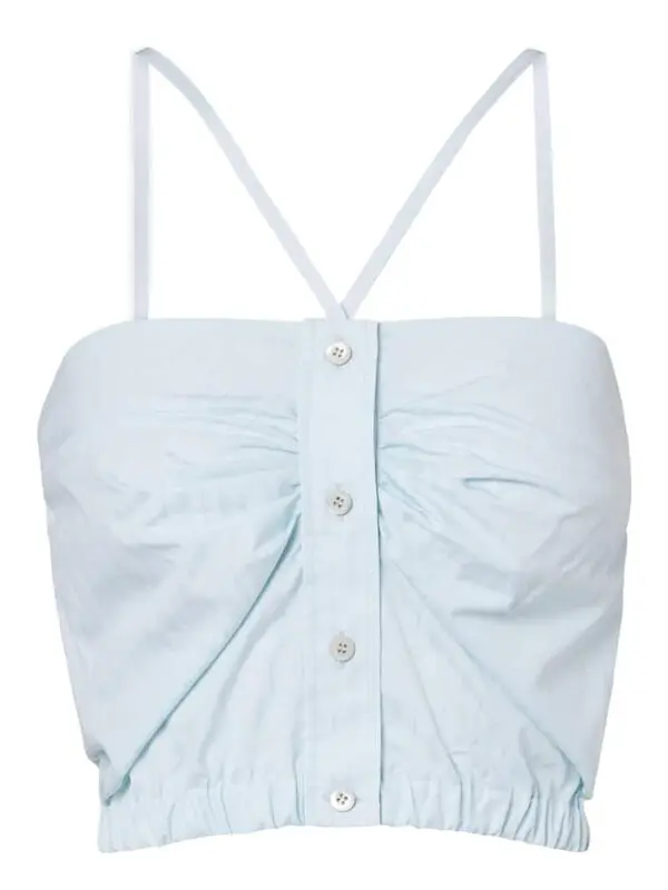 Prada Cotton Poplin Top - Blue