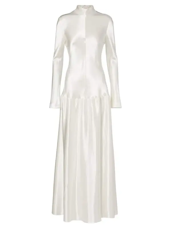 FFORME Mila Satin Maxi Dress - White