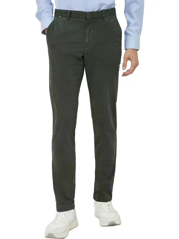 BOSS Gabardine Chino Trousers - Green