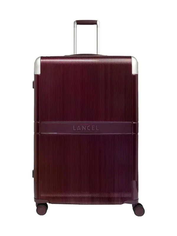 LANCEL Empreinte Ribbed Hard Suitcase - Red