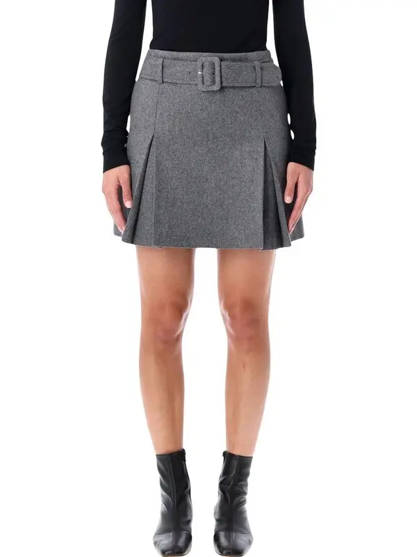A.p.c. Cecile Wool Mini Skirt - Heater Grey