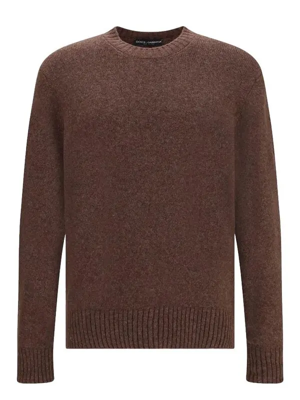 Dolce & Gabbana Wool Crew Neck Sweater - Brown