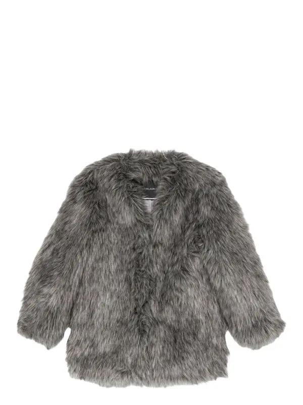THELAURENT Faux Fur Open-front Jacket - Grey