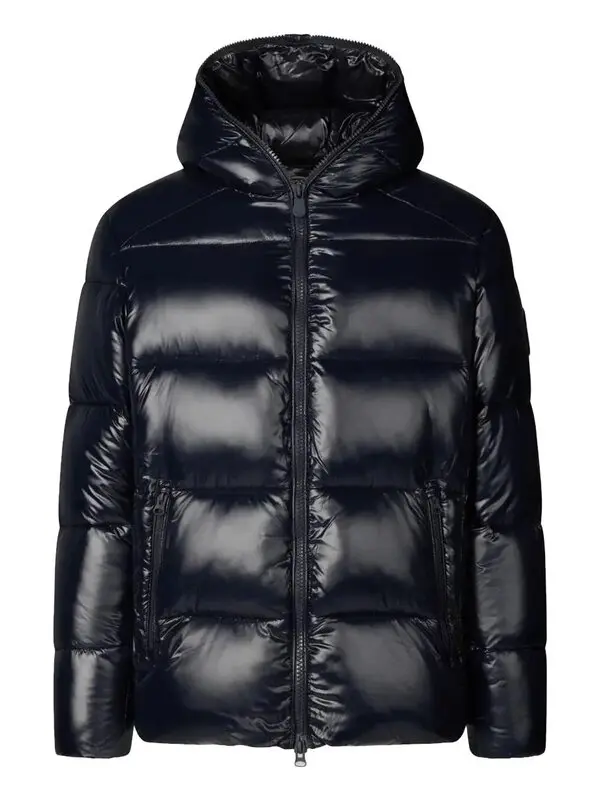 SAVE THE DUCK Edgard Down Jacket With Laqué Finish - Blue