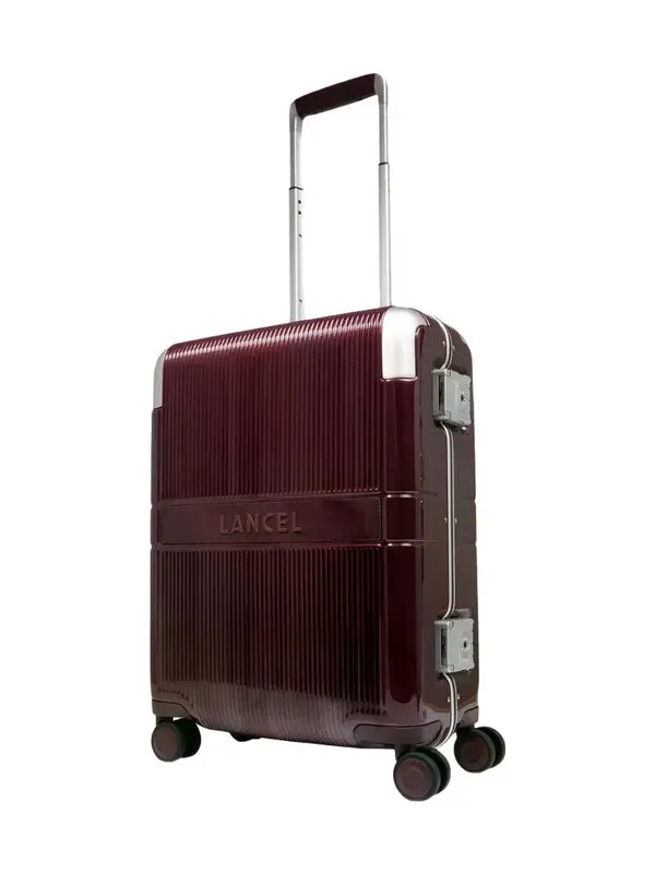 LANCEL Empreinte Ribbed Hard Suitcase - Red