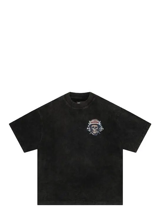 GODSPEED Crash Out T-shirt - Black Wash/red