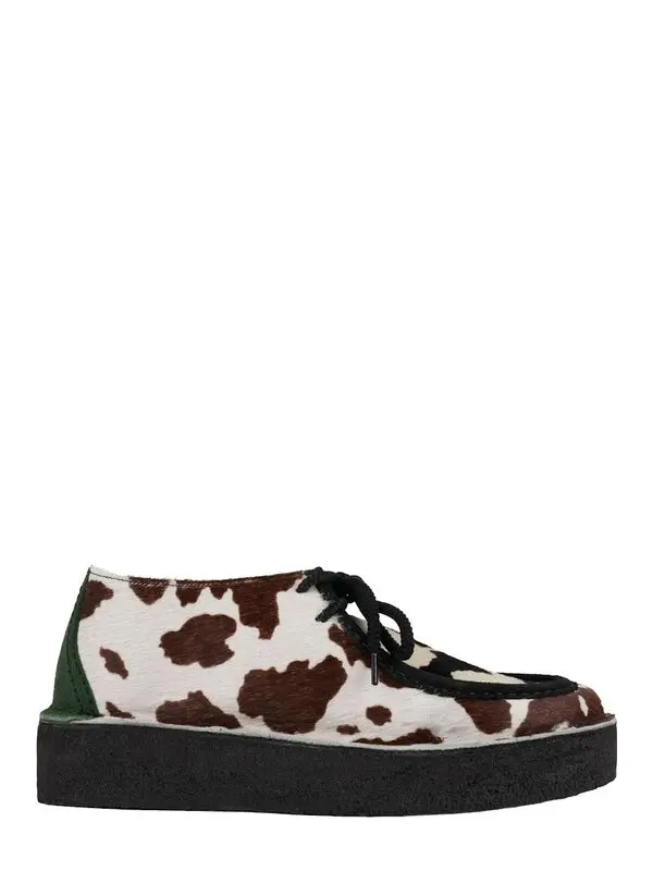 Clarks Desert Nomad Brain Dead Cow Print - Brown/white/forest Green