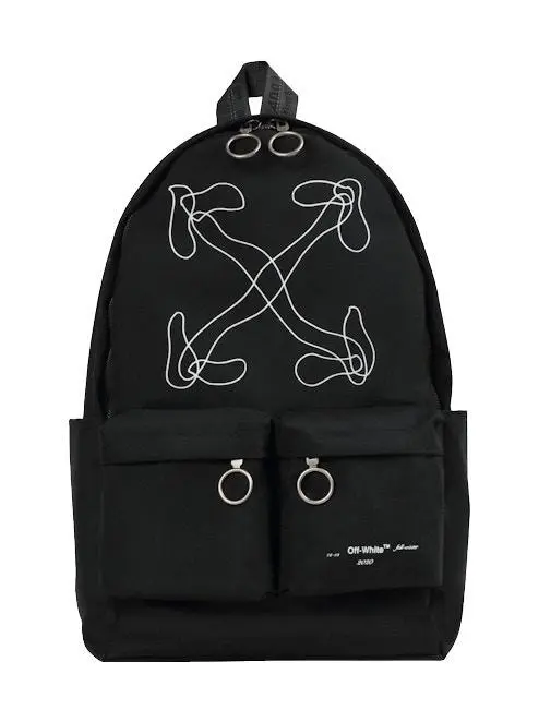 Off-White Abstract Arrows Backpack - Black White