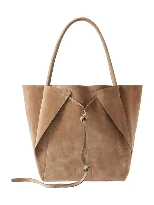 Gabriela Hearst Marija Tasseled Suede Tote - Brown