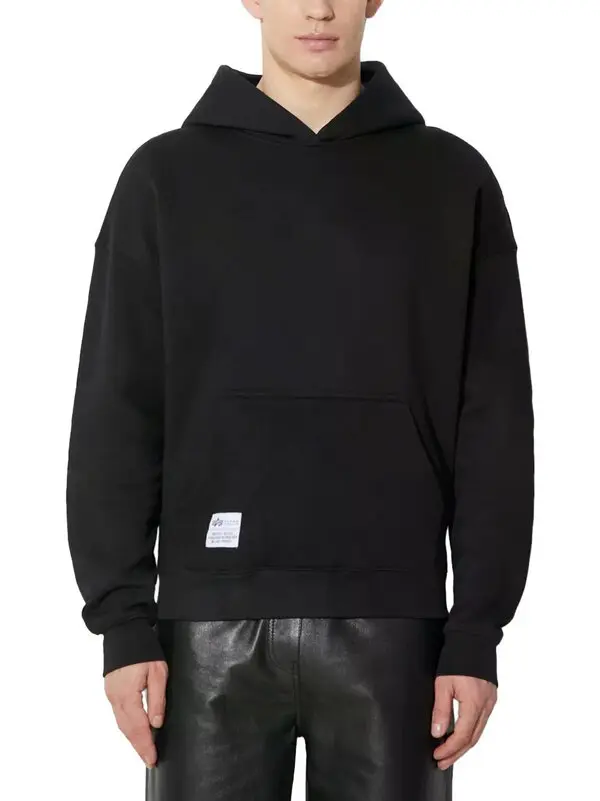 Alpha Industries Logo Backprint Hoodie - Black