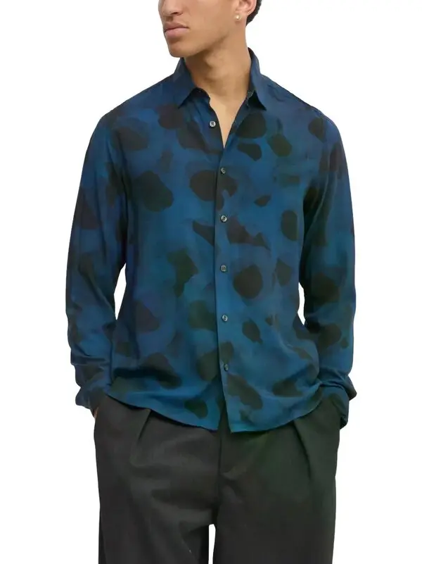 Hugo Abstract-print Shirt - Blue
