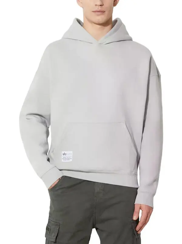 Alpha Industries Logo Backprint Hoodie - Grey