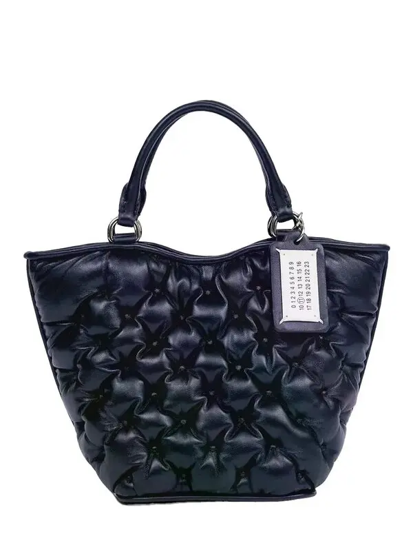 MAISON MARGIELA Mini Glam Slam Quilted Tote - Blue