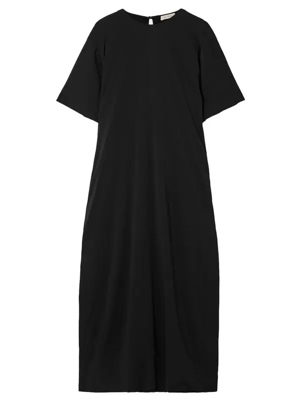 ST. AGNI Crepe De Chine Maxi Dress - Black