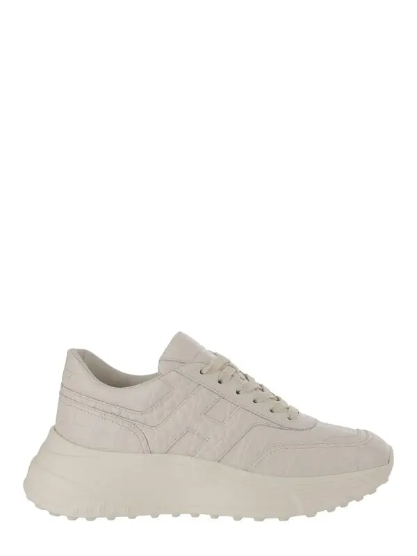 Hogan Lace Up Sneakers - Ivory