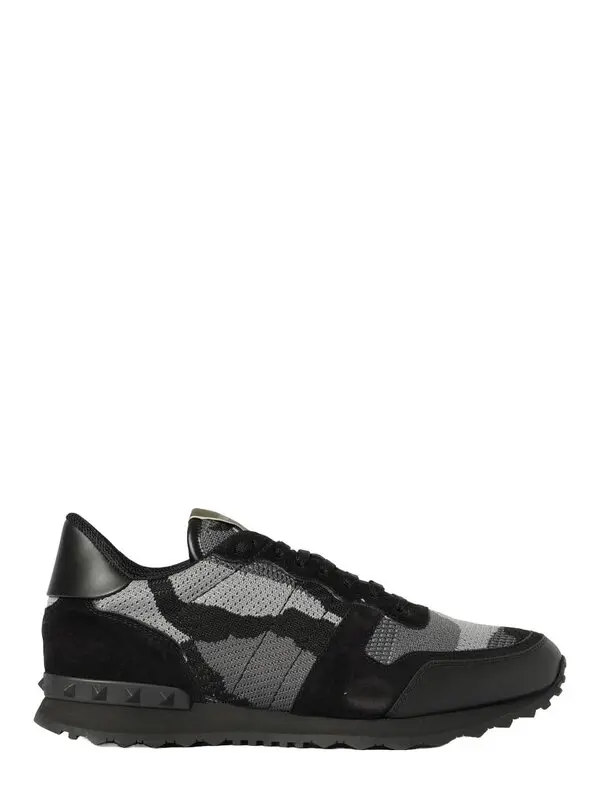 Valentino Garavani Rockrunner Camouflage Low-top Sneakers - Black