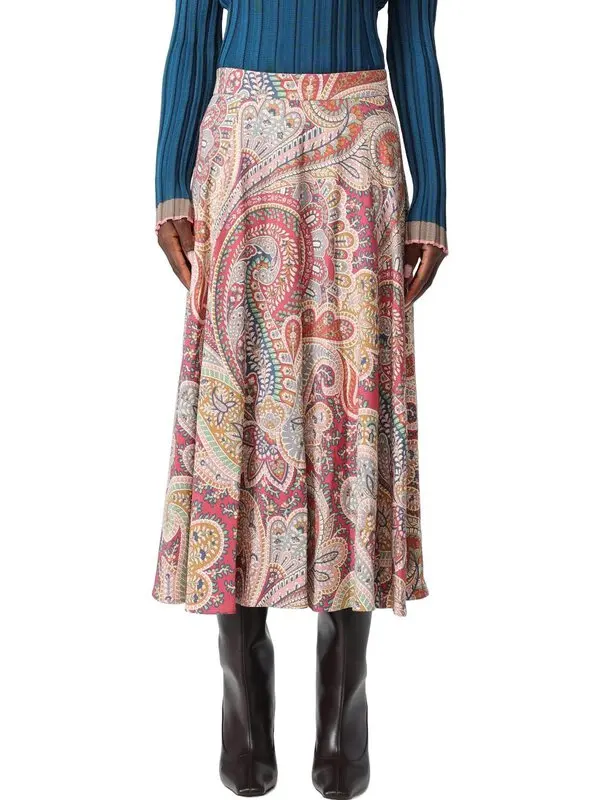 Etro Paisley Print Midi Skirt - Multicolor