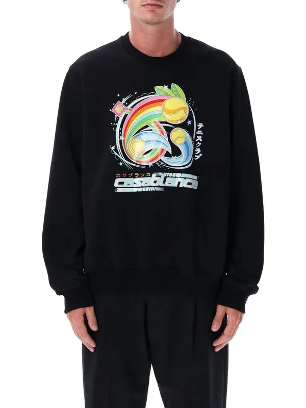 Casablanca Printed Sweatshirt - Black