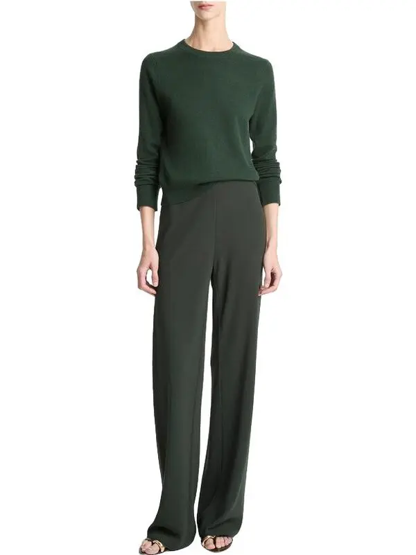 Vince Colette High-rise Crepe Bias Pant - Green