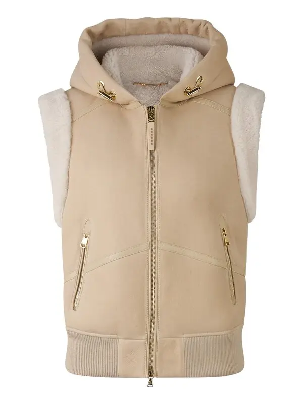 Bogner Fine Lambskin Vest - Sand