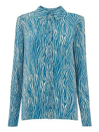 Whistles Zebra-print Button-through Woven Shirt - Multi-coloured