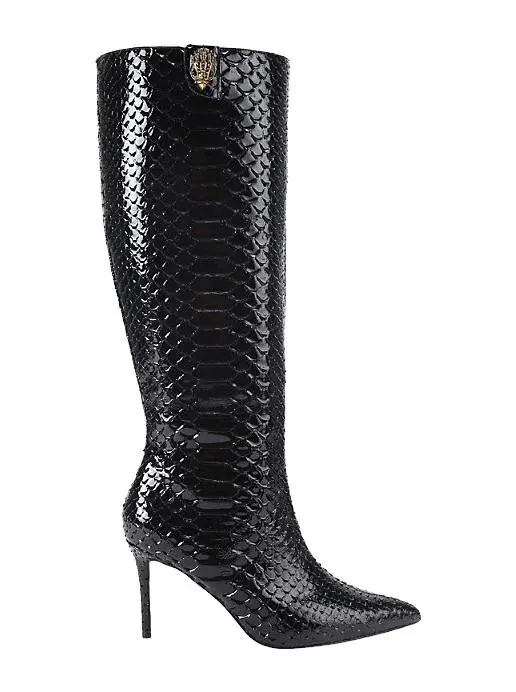 Kurt Geiger Belgravia Suede Knee-high Boots - Black
