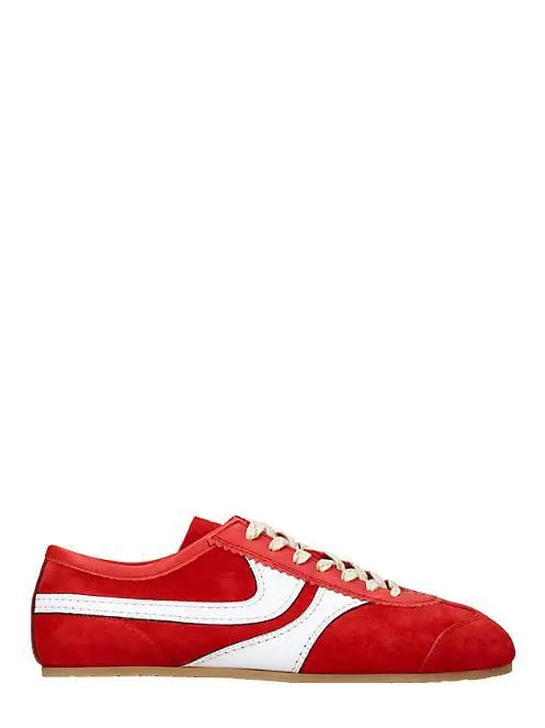 Dries Van Noten Dustin Leather Trainers - Red