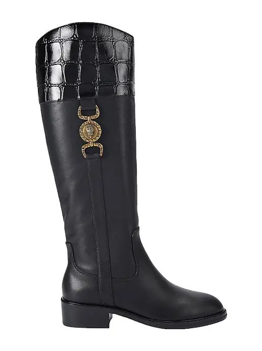 Kurt Geiger Mansion Leather Knee-high Boots - Black