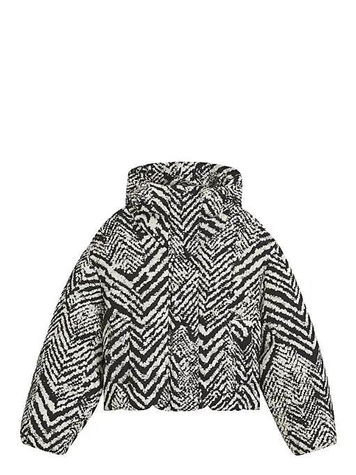 BOSS Herringbone-print Padded Jacket - Open Miscellaneous