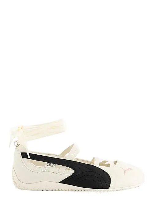 PUMA Speedcat Sd X Rose Suede Ballet Trainers - Warm White Black Frosty