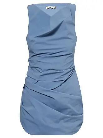 Bec & Bridge Priscilla Draped Nylon Mini Dress - Steel Blue