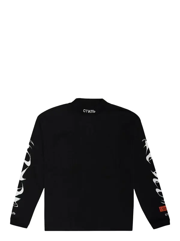 Heron Preston Hp Brush Long-sleeve Turtleneck - Black