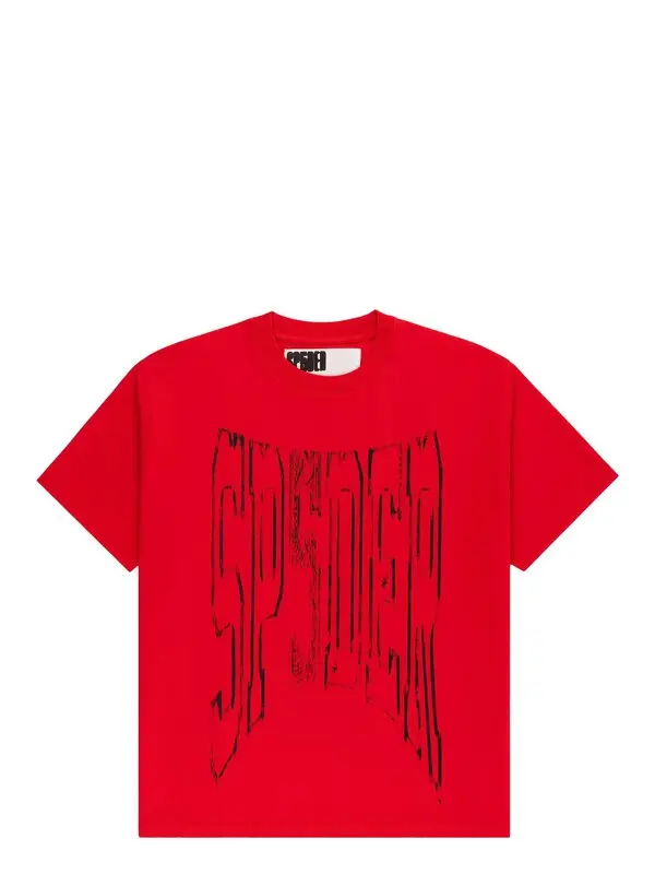 SP5DER Diffused Collegiate Tee - Red