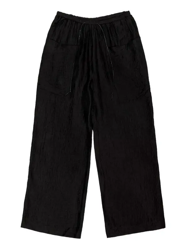 Bimba Y Lola Patch-pocket Wide Leg Trousers - Black