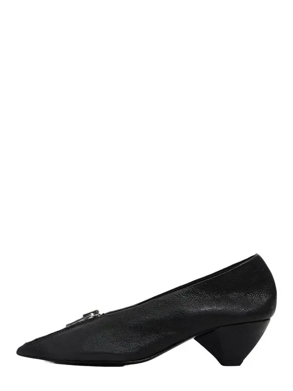 Bimba Y Lola 35mm Zip-detail Pointed Pumps - Black
