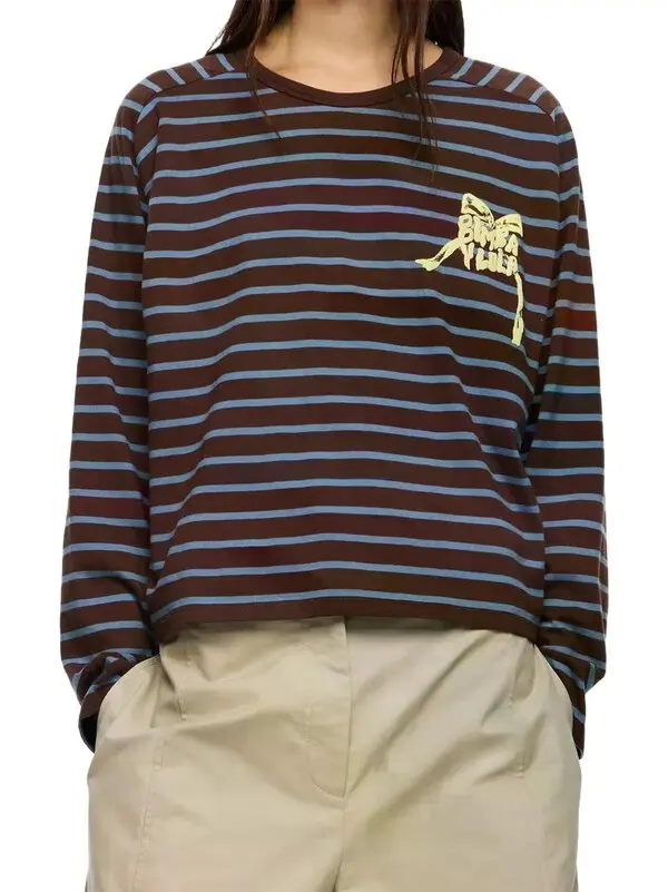 Bimba Y Lola Striped Long-sleeve T-shirt - Brown